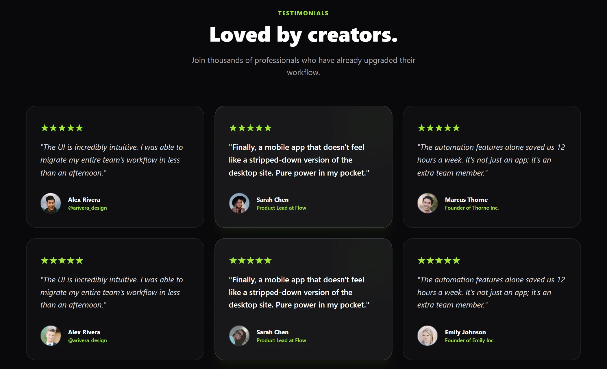 Testimonial Components | LandingGo